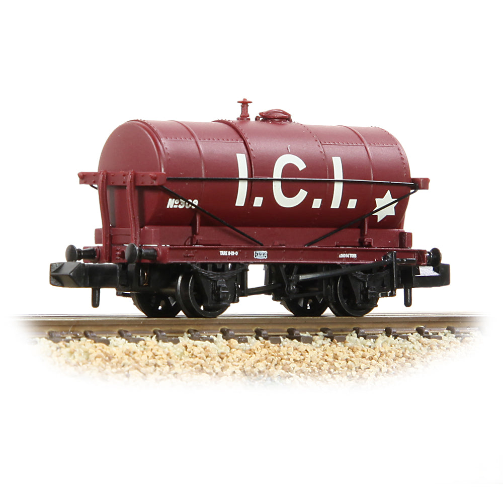 Graham Farish 373-682A 14T Tank Wagon 'ICI' Maroon No.309 N-Gauge
