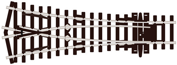 Peco Streamline SL-U97 Small Radius Y Turnout Unifrog Code 100 OO Gaug