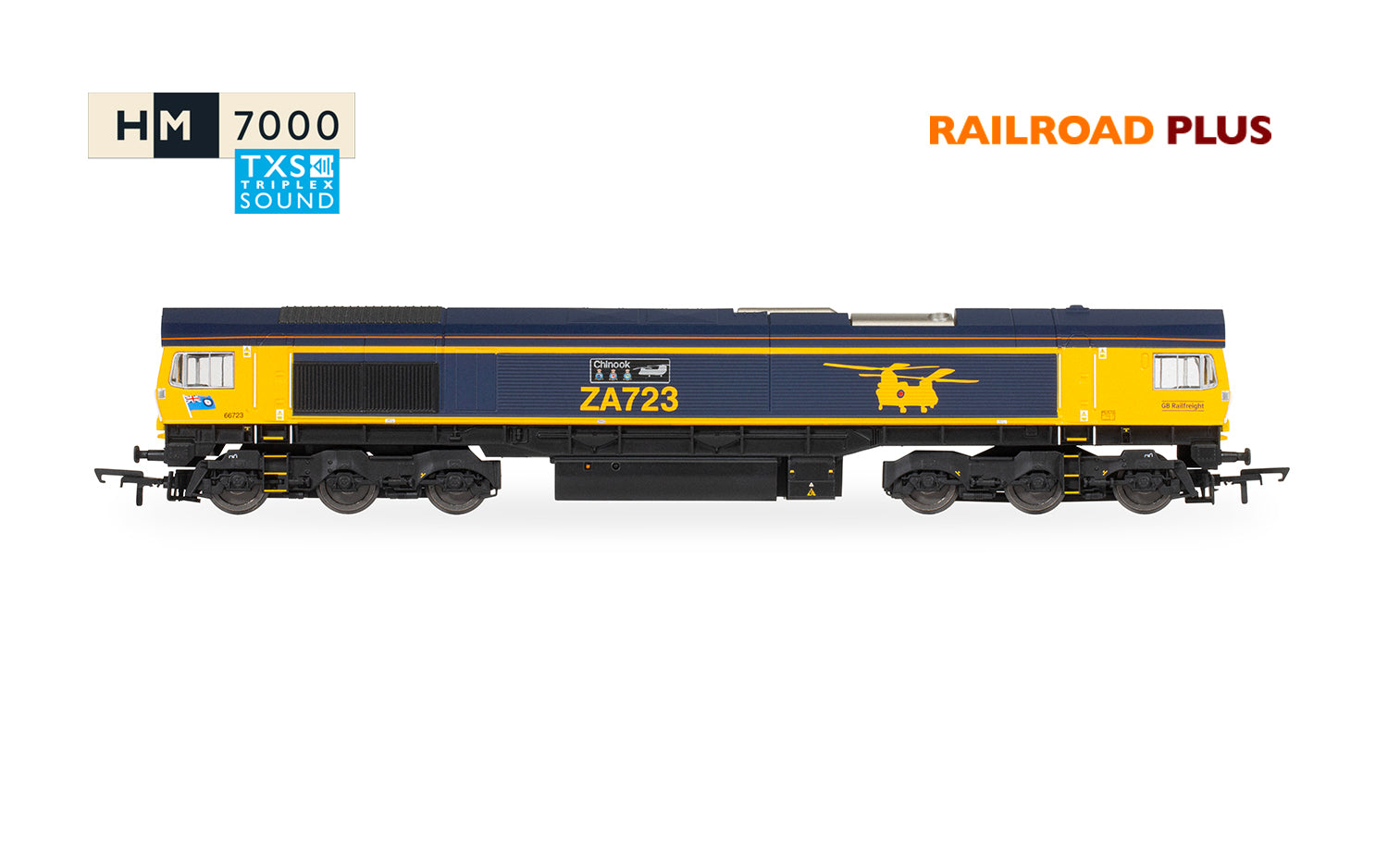 Hornby Railroad Plus R30429TXS Class 66 GBRf 66723/ZA723 'Chinook' OO